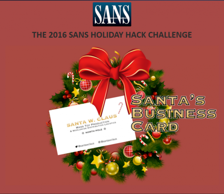 The 2016 SANS Holiday Hack Challenge Write-Ups (Part 1/5) | Incognito Lab